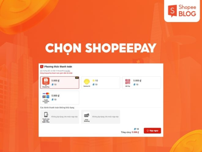 Cách mua thẻ Garena trên Shopee dành cho game thủ